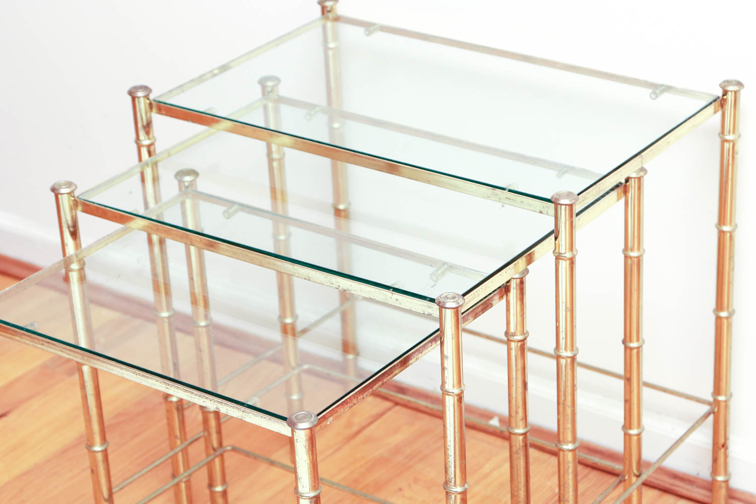 Brass and Glass Nesting Tables | EBTH
