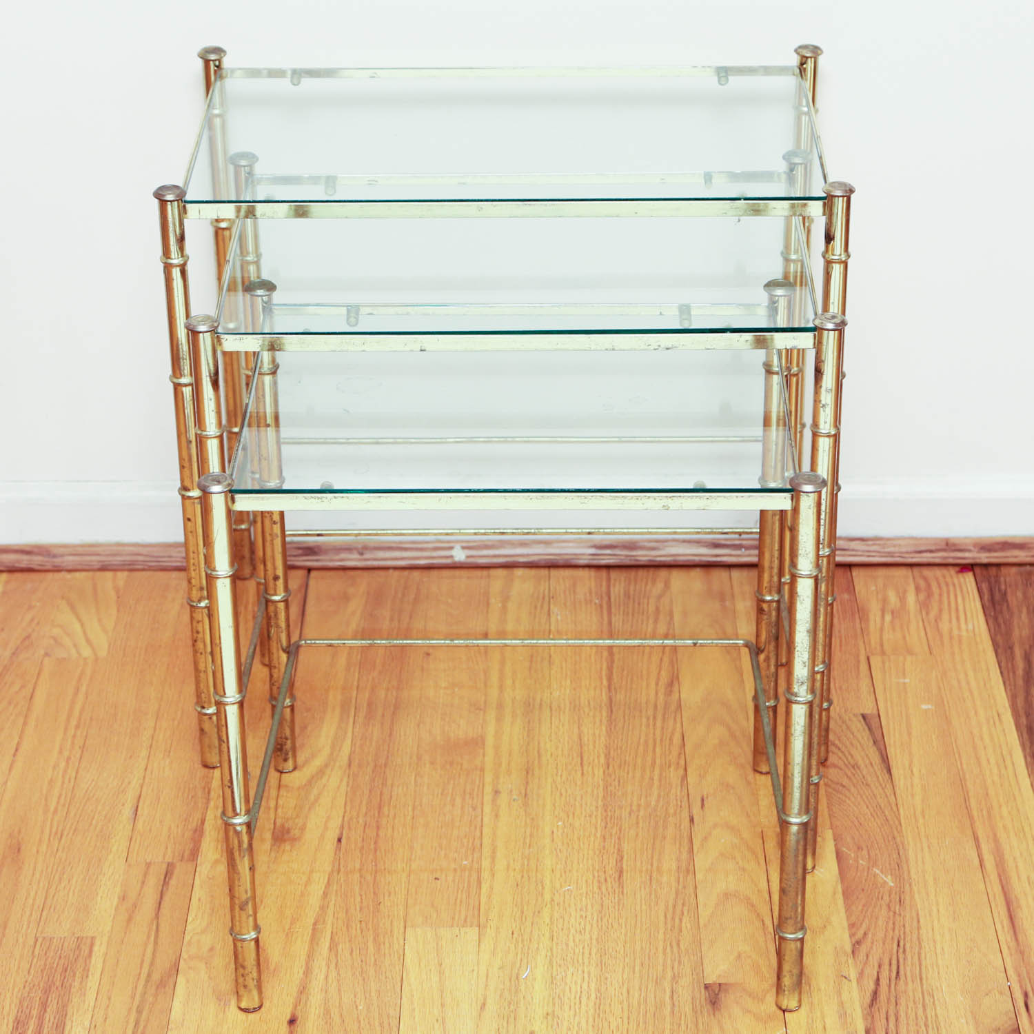 Brass and Glass Nesting Tables | EBTH