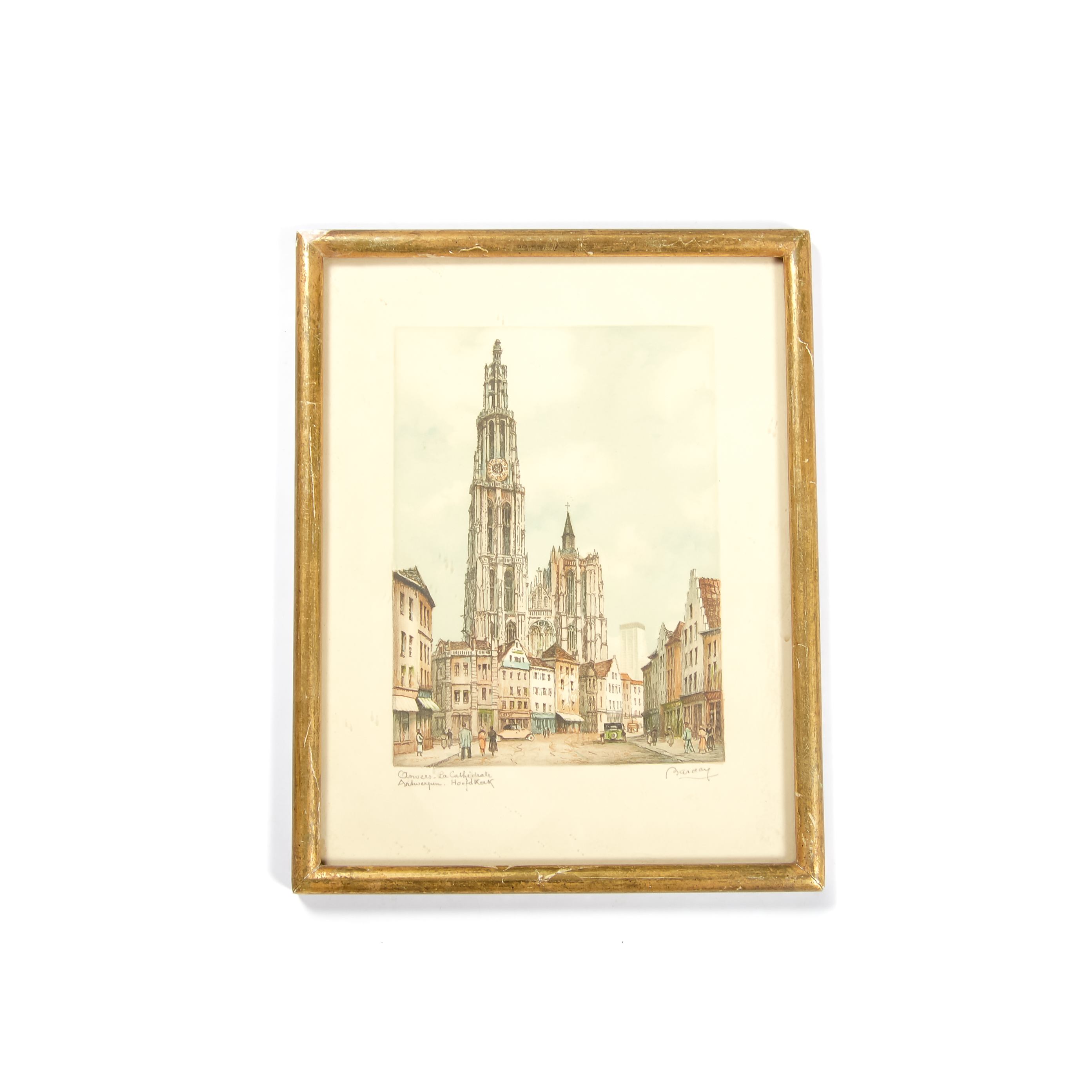 Signed Barday Antwerp Cathedral Lithograph | EBTH