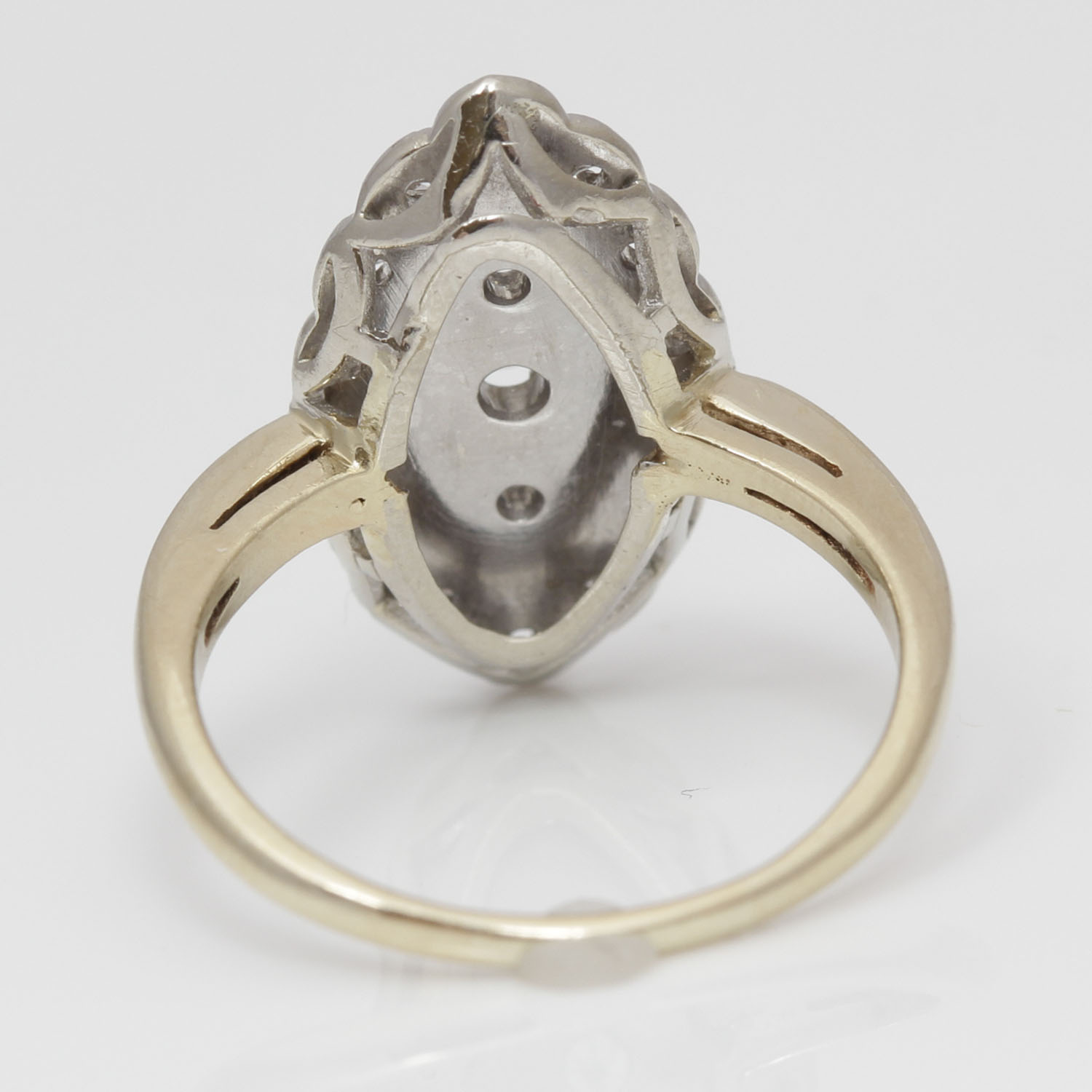 14K Two Tone Vintage Style Diamond Ring | EBTH