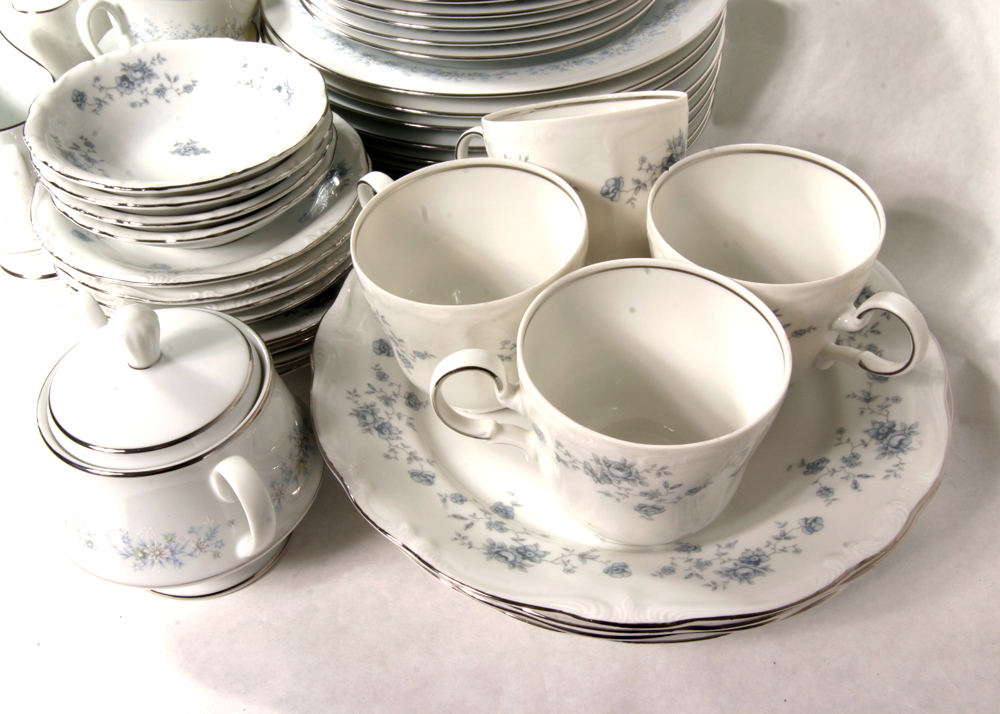 Large Collection of Blue Floral China | EBTH