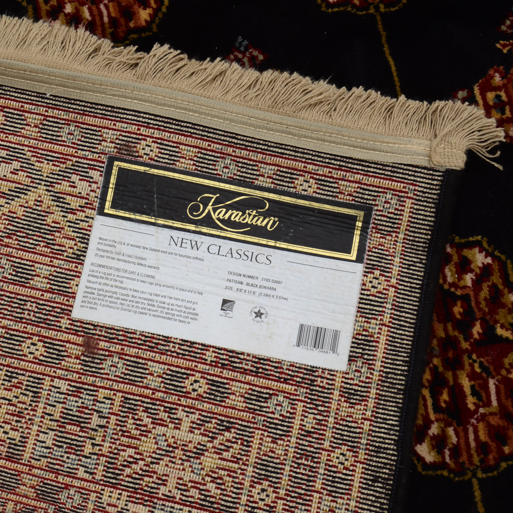 Karastan "Black Bokhara" Large Area Rug | EBTH