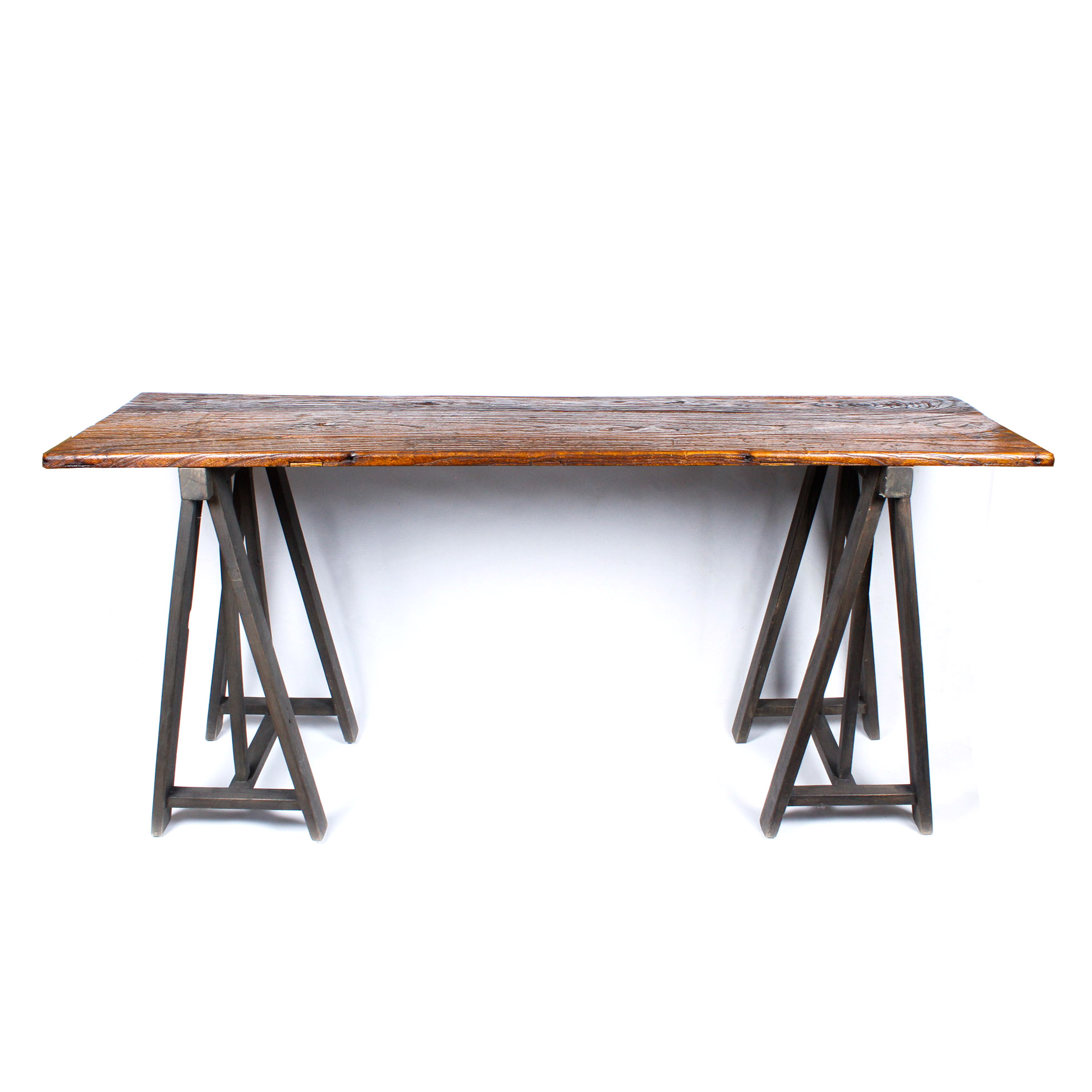 Industrial Chic Reclaimed Wood Console Table | EBTH