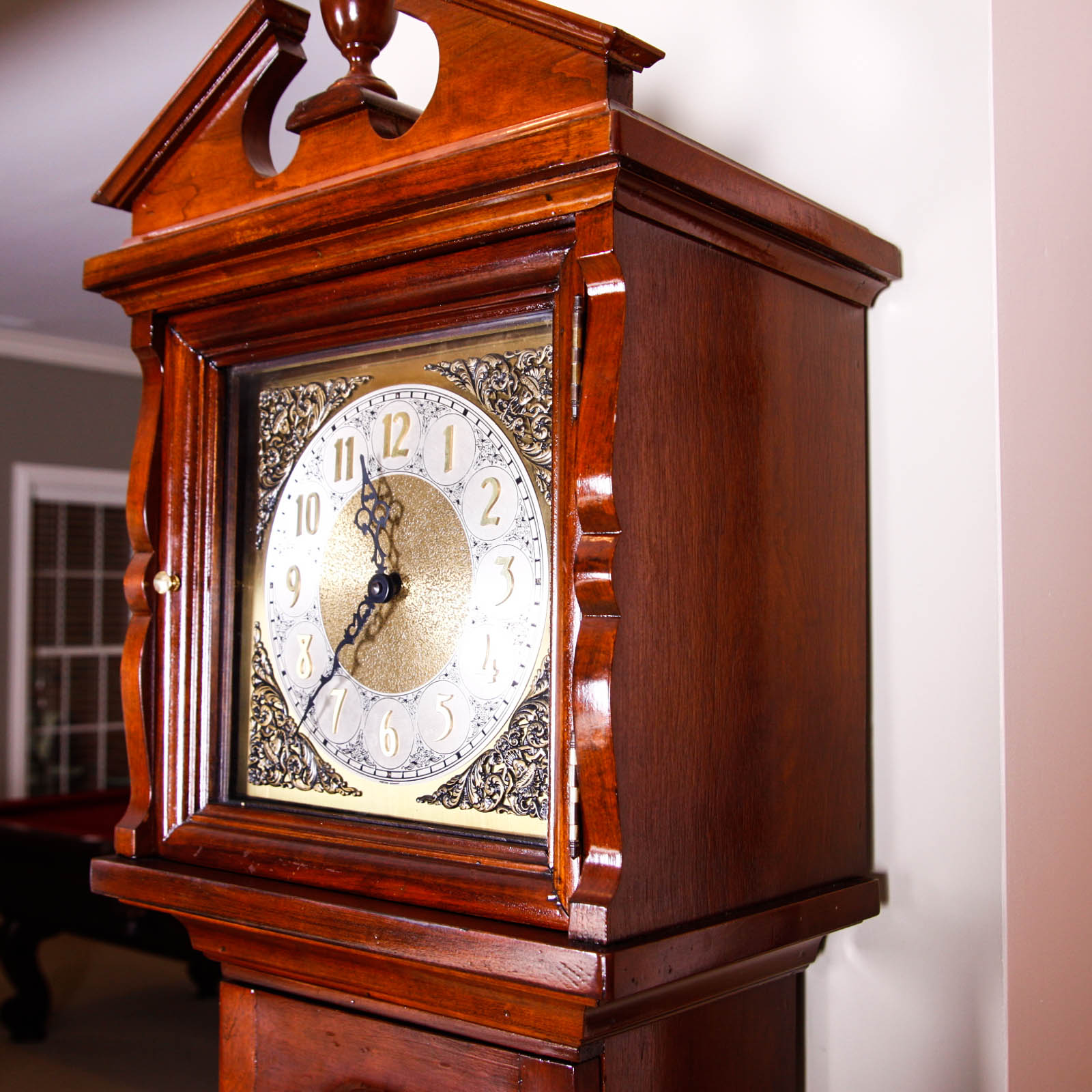 Modern Walnut Grandmother Clock | EBTH