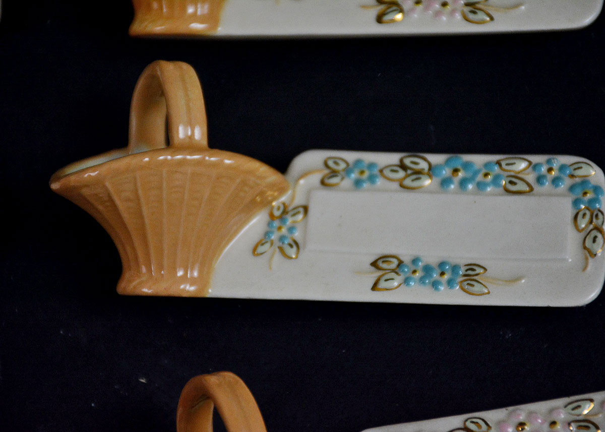 Ceramic Name Plates with Basket and Flower Design | EBTH