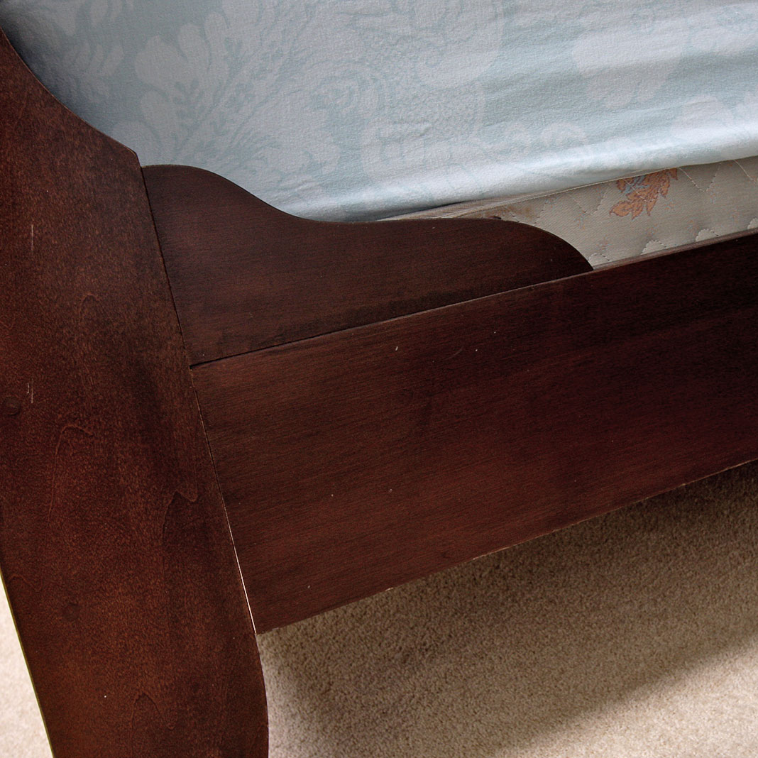 Mahogany Full Size Sleigh Bed Frame | EBTH