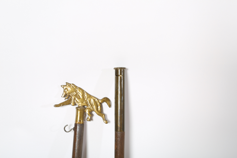 Vintage Cub Scout Flagpole with Brass Wolf Finial | EBTH