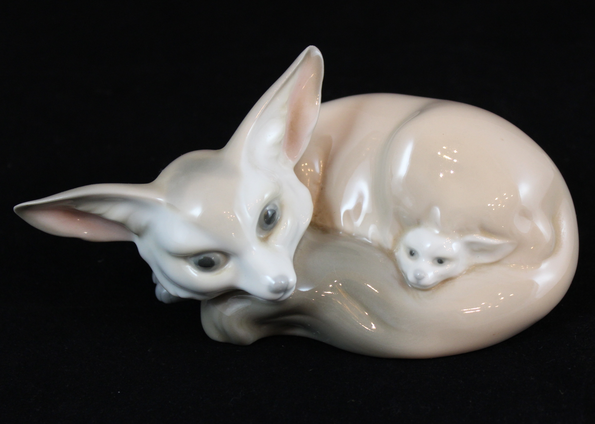 Lladro Boy With Lamb and Fennec Foxes | EBTH