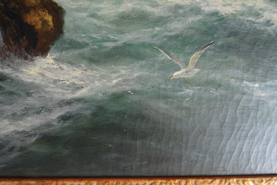 George Fowler "English Channel" Original Oil Painting | EBTH