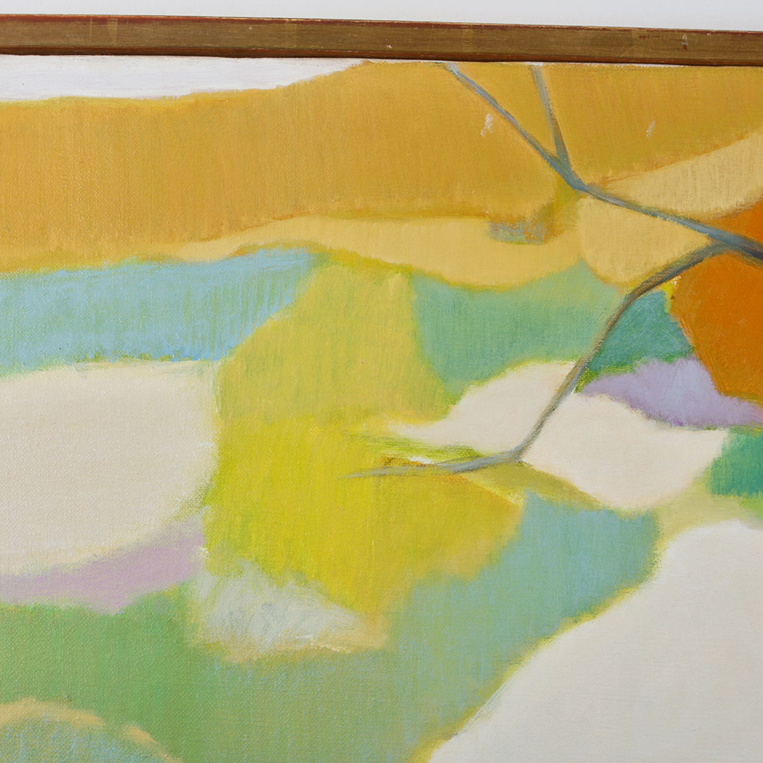 1976 Framed Original Acrylic on Canvas of "The Garden in Autumn" by ...