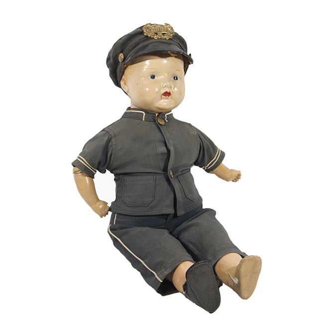 Vintage Composition Police Chief Doll | EBTH