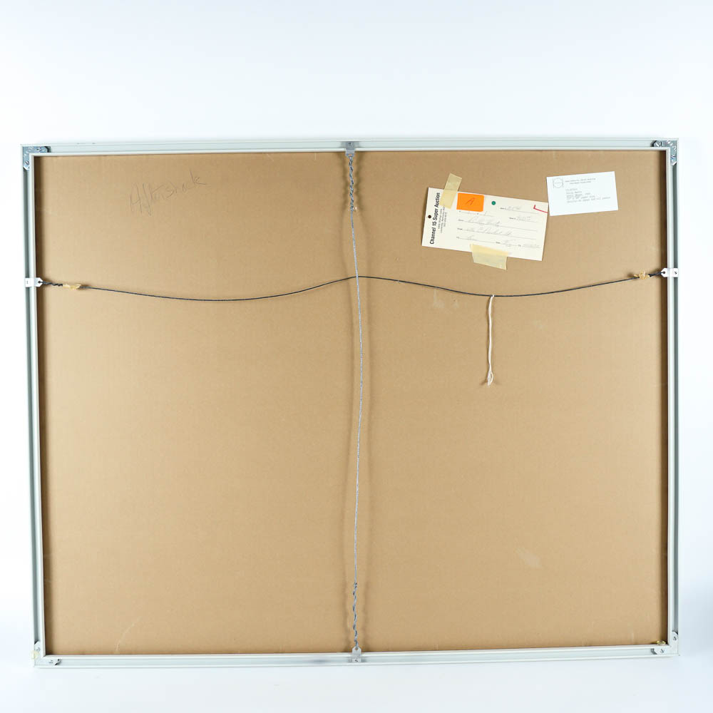 A Framed Abstract Oil Painting by Billy Hertz | EBTH