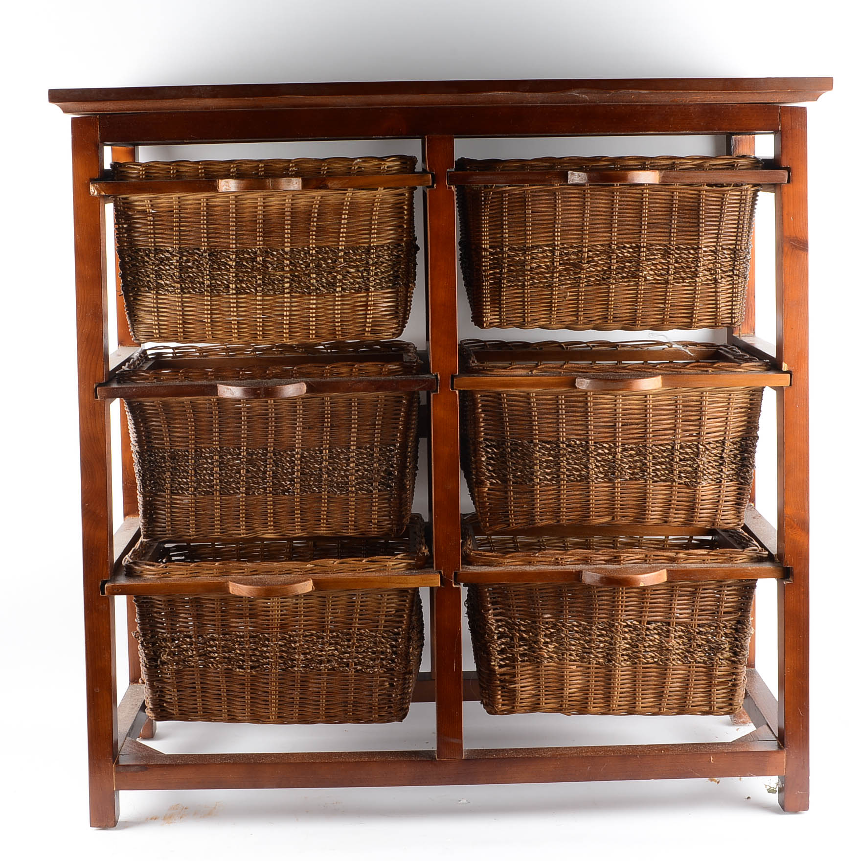 Six Drawer Wicker Storage Unit | EBTH