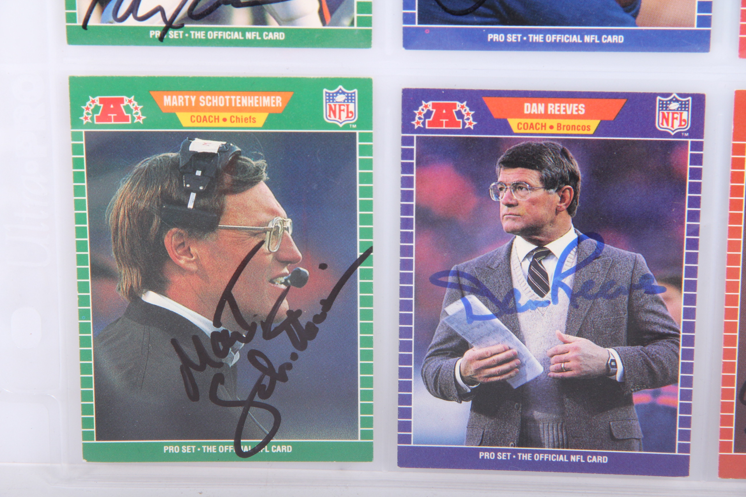 An Assortment of Autographed NFL Coaches Cards | EBTH