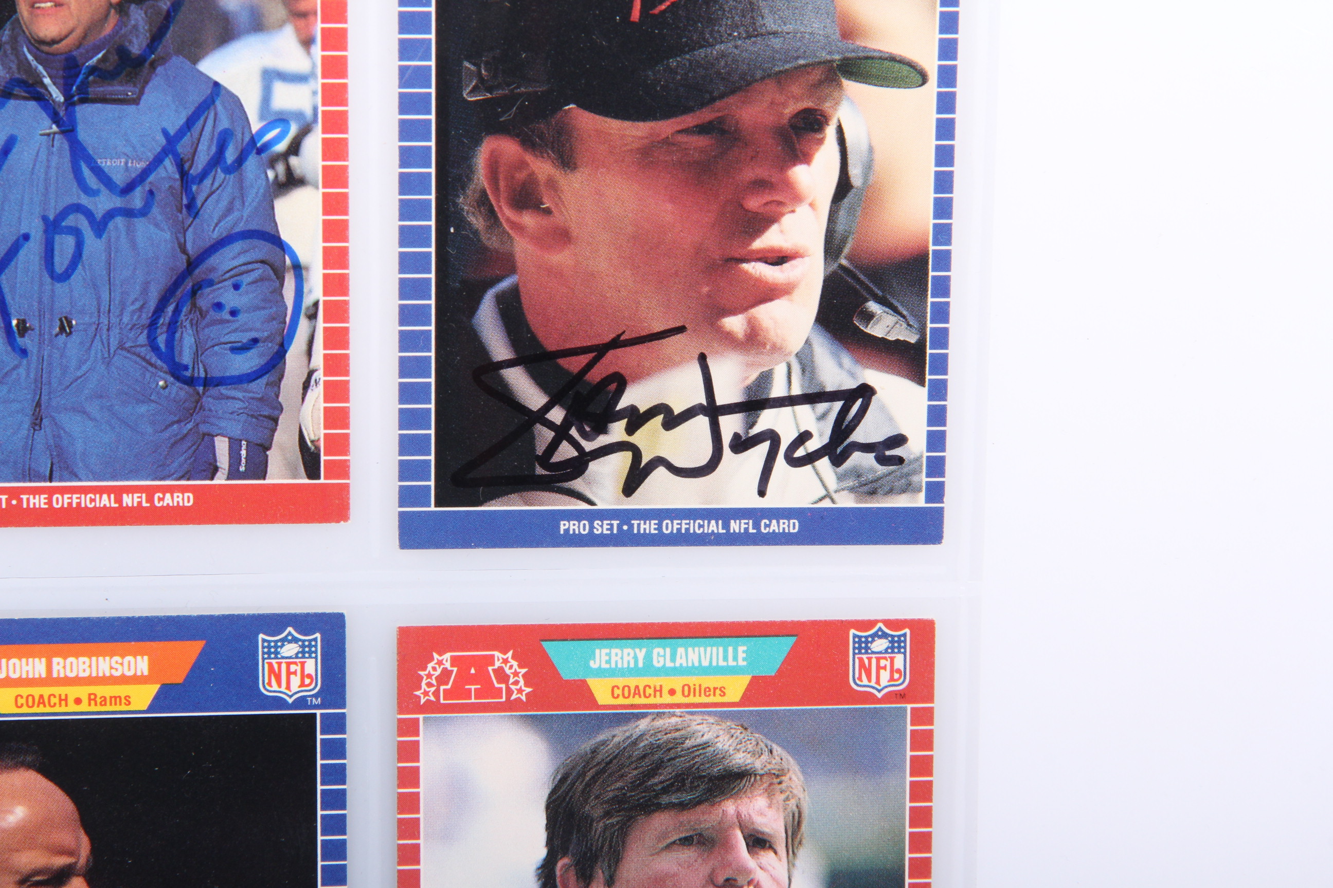 An Assortment of Autographed NFL Coaches Cards | EBTH