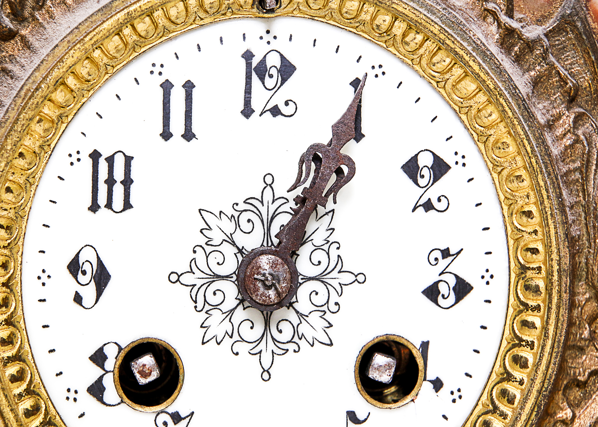 Antique Triomphe De La Science Clock on Marble Stand | EBTH