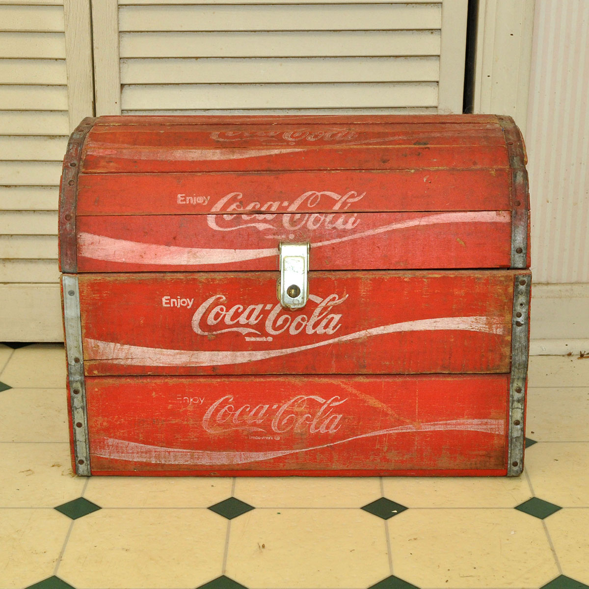 Painted Wood Coca-Cola Chest | EBTH