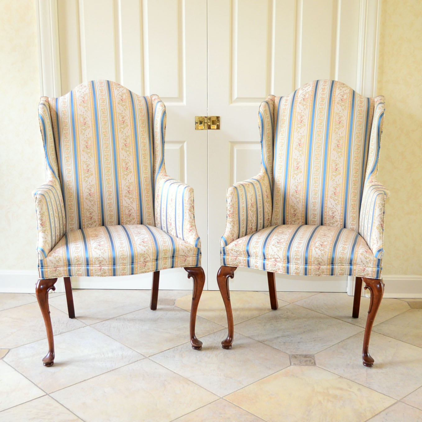 Southwood Furniture Chippendale Reproduction Wingback Chairs | EBTH
