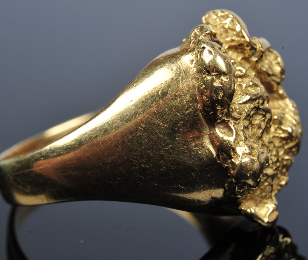 18K Yellow Gold Nugget Ring | EBTH