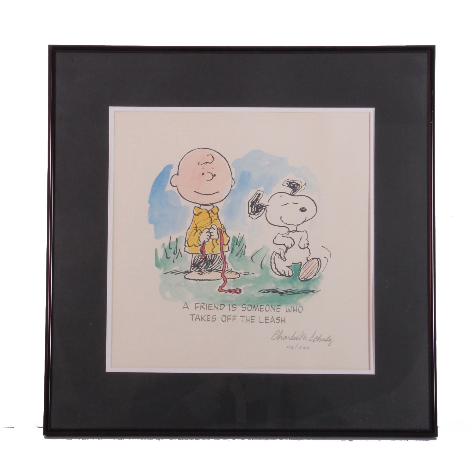 Signed Limited Edition Charles Schulz Lithograph "A Friend Is..." | EBTH