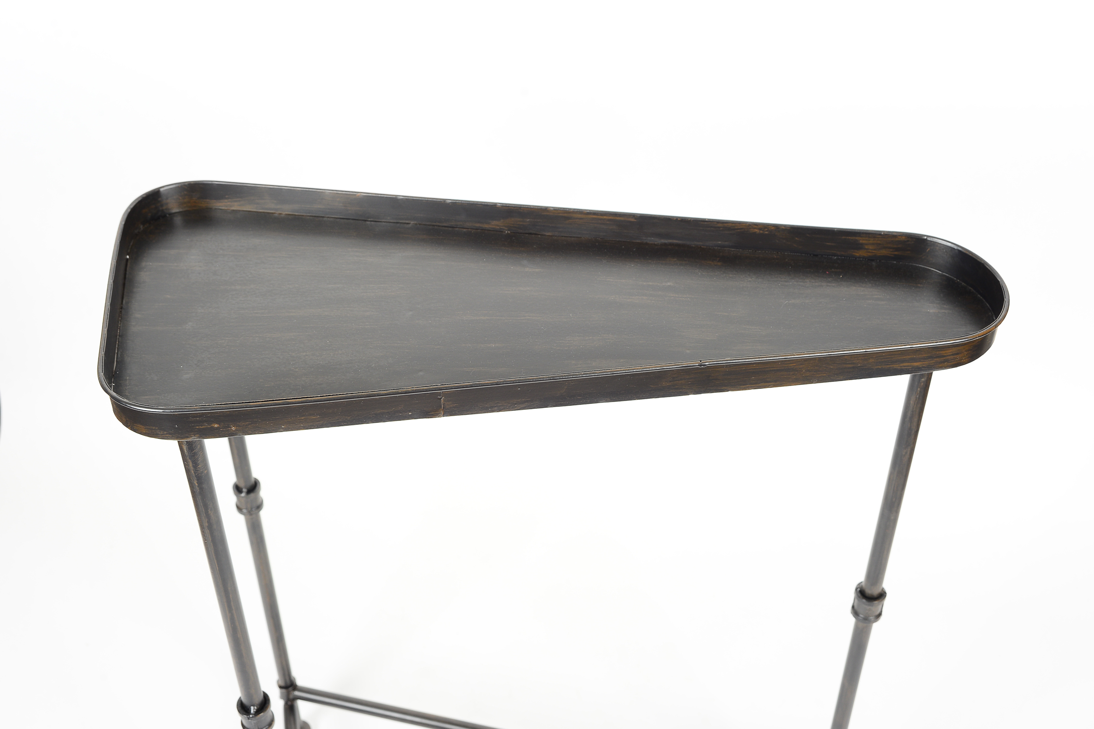 Trio of Triangular Metal Nesting Tables | EBTH