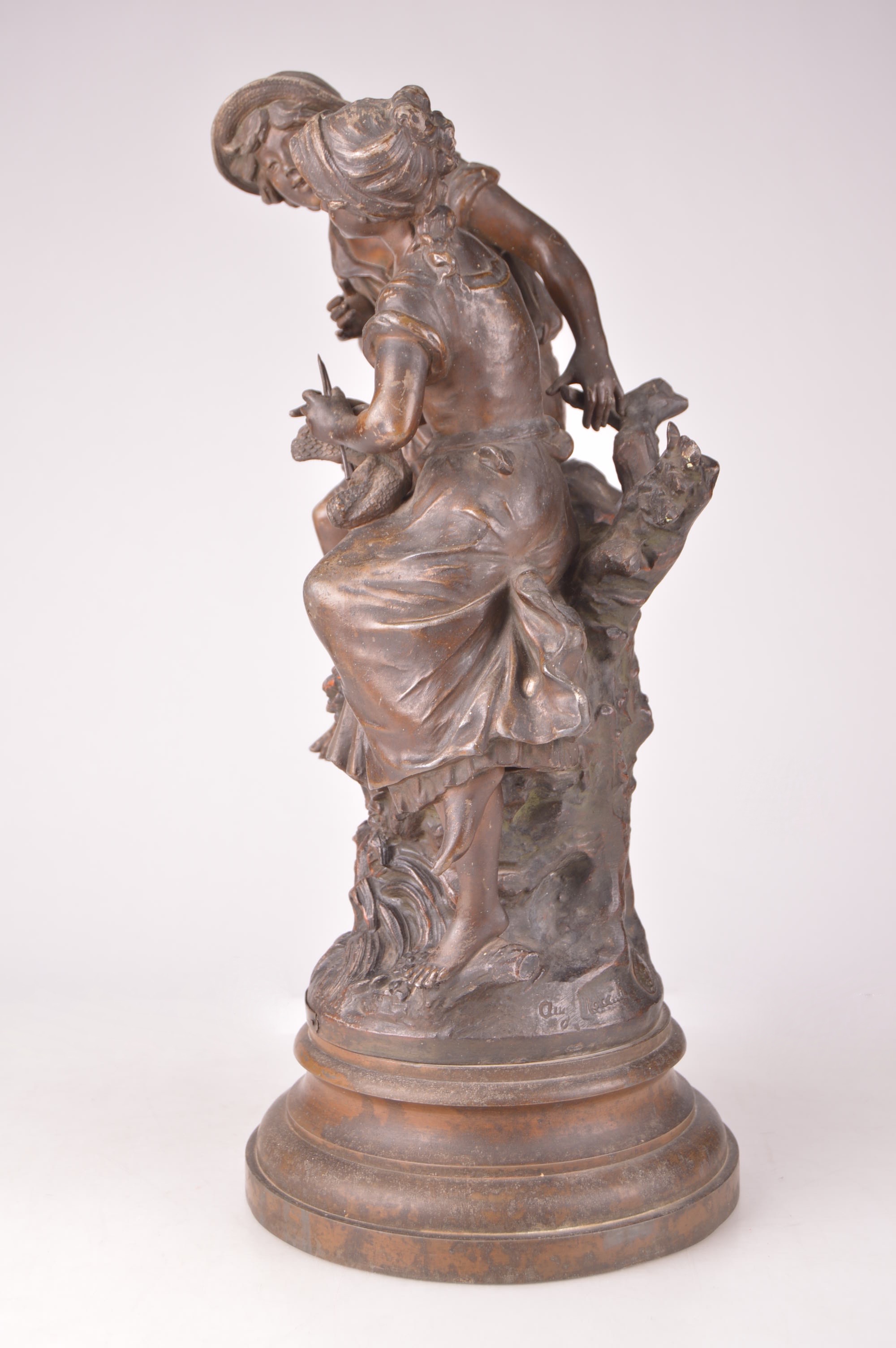 "Pastorale" Bronze Sculpture After Auguste Moreau | EBTH