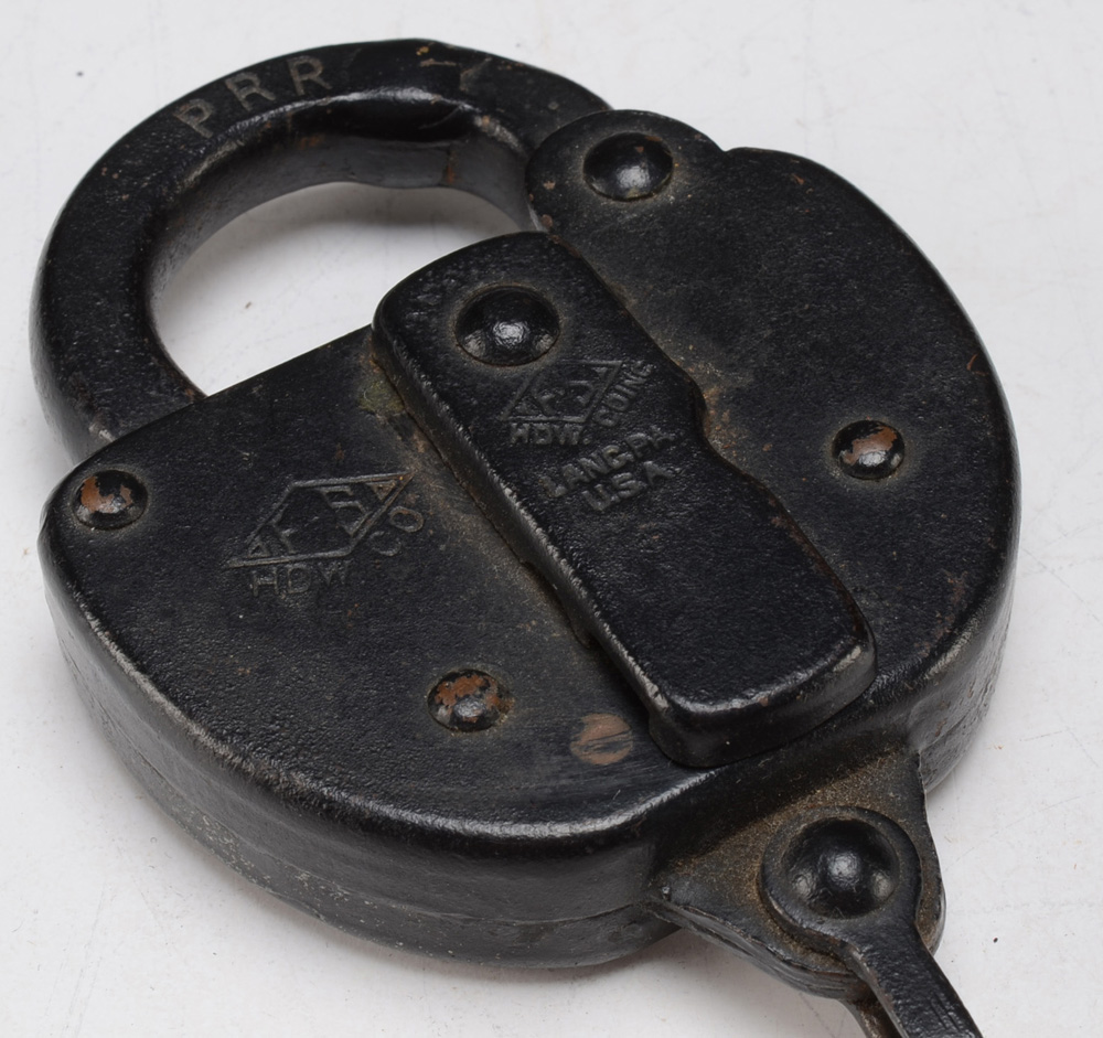 Vintage Collection of Railroad Padlock Keys and a Railroad Padlock | EBTH