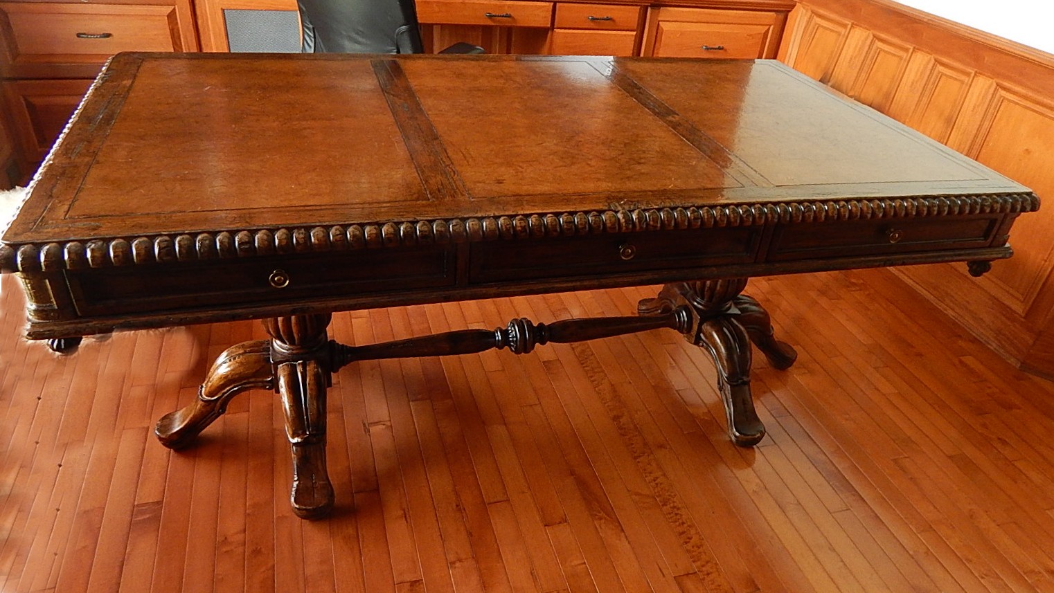 Large Jacobean Style Library Table | EBTH