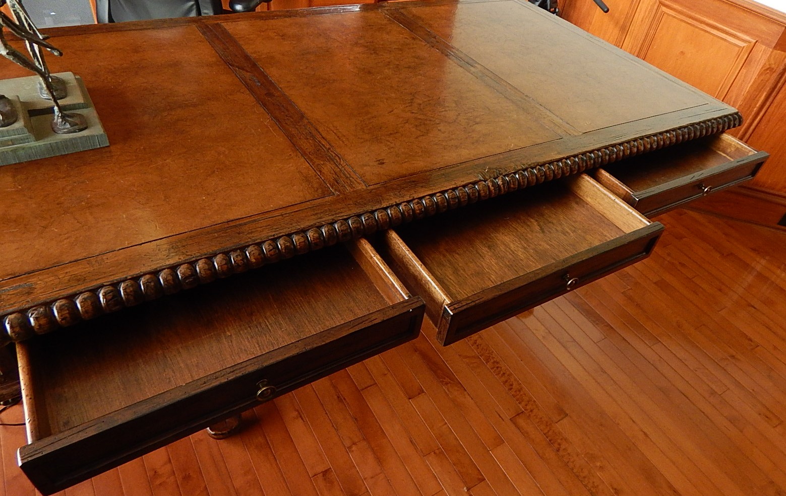 Large Jacobean Style Library Table | EBTH