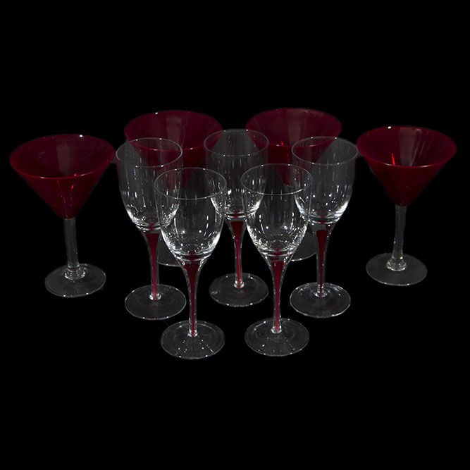 Group of Red Stemware | EBTH