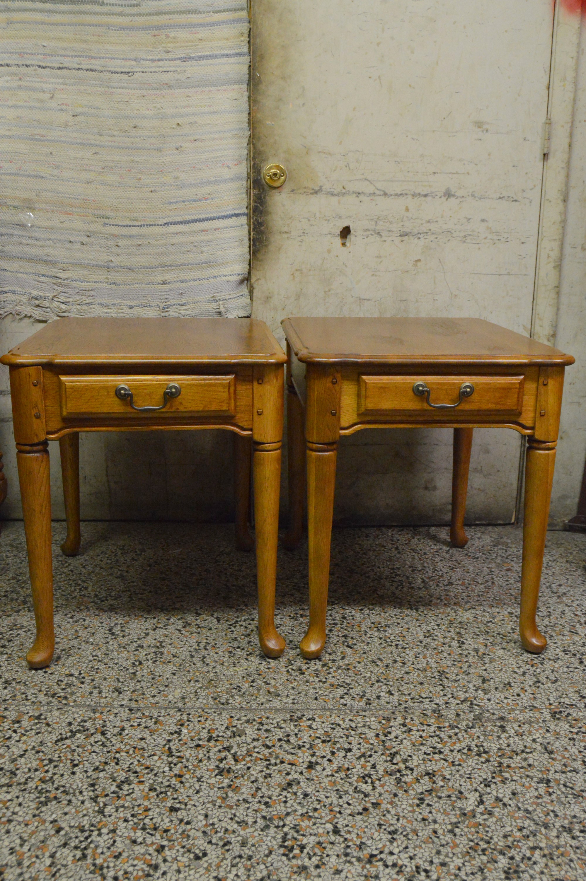Pair of Oak End Tables | EBTH
