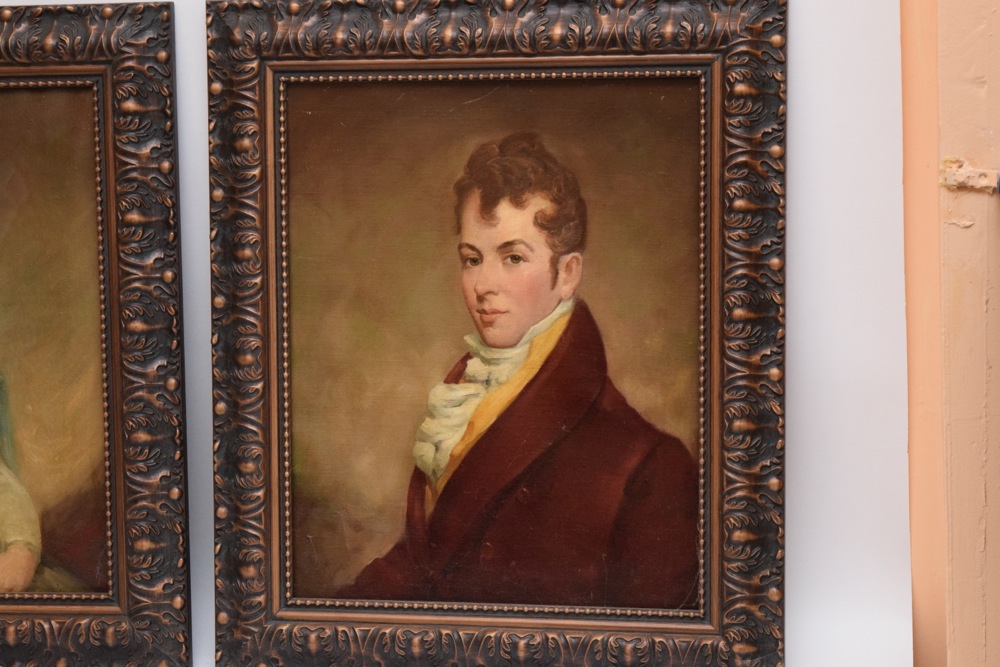 Adrian Lamb "Portrait of a Gentleman after Gilbert Stuart" and "Mrs ...