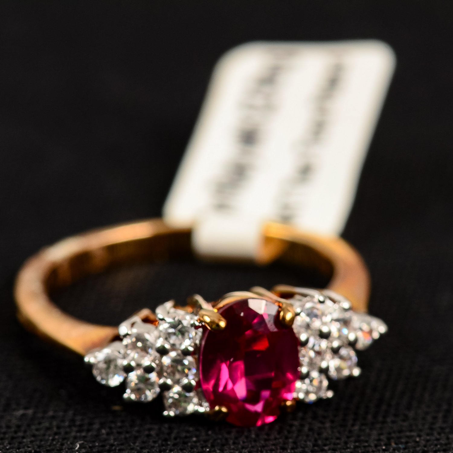 Gold-Tone and Faux Ruby Ring | EBTH
