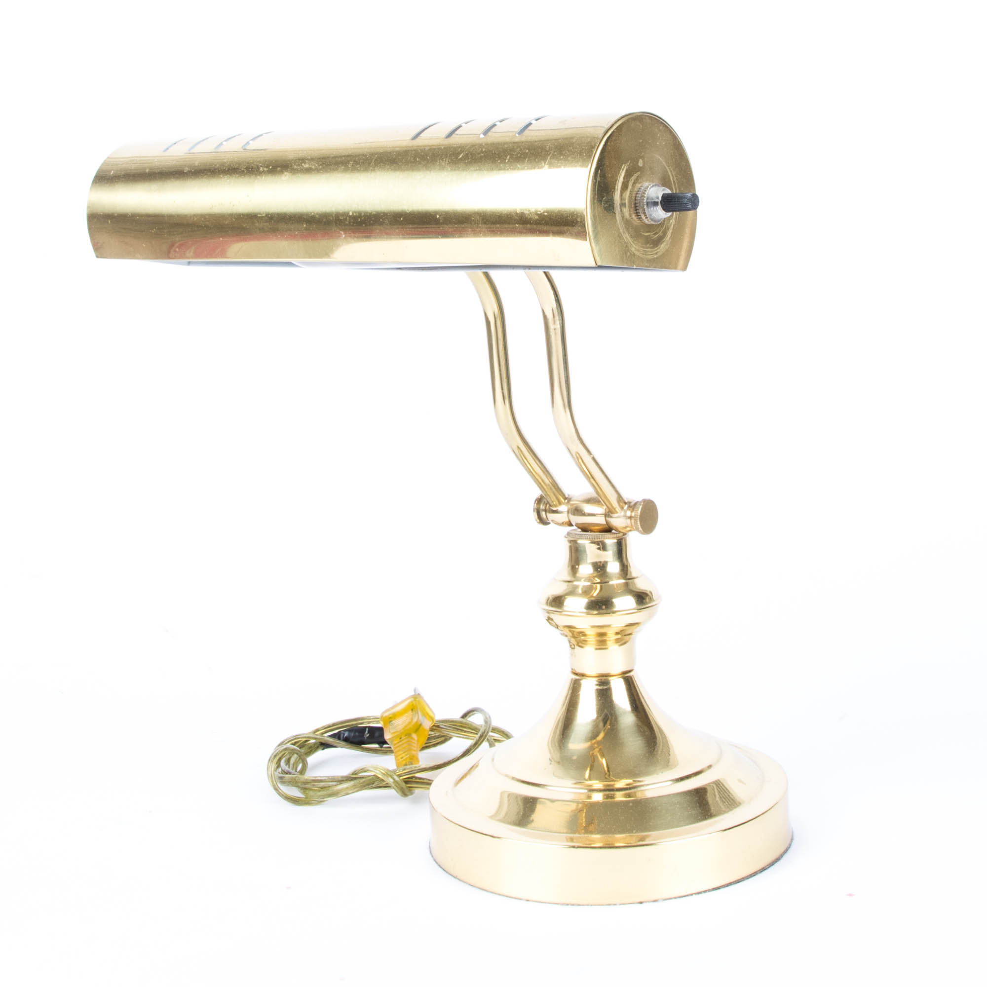 Vintage Brass Library Desk Lamp | EBTH