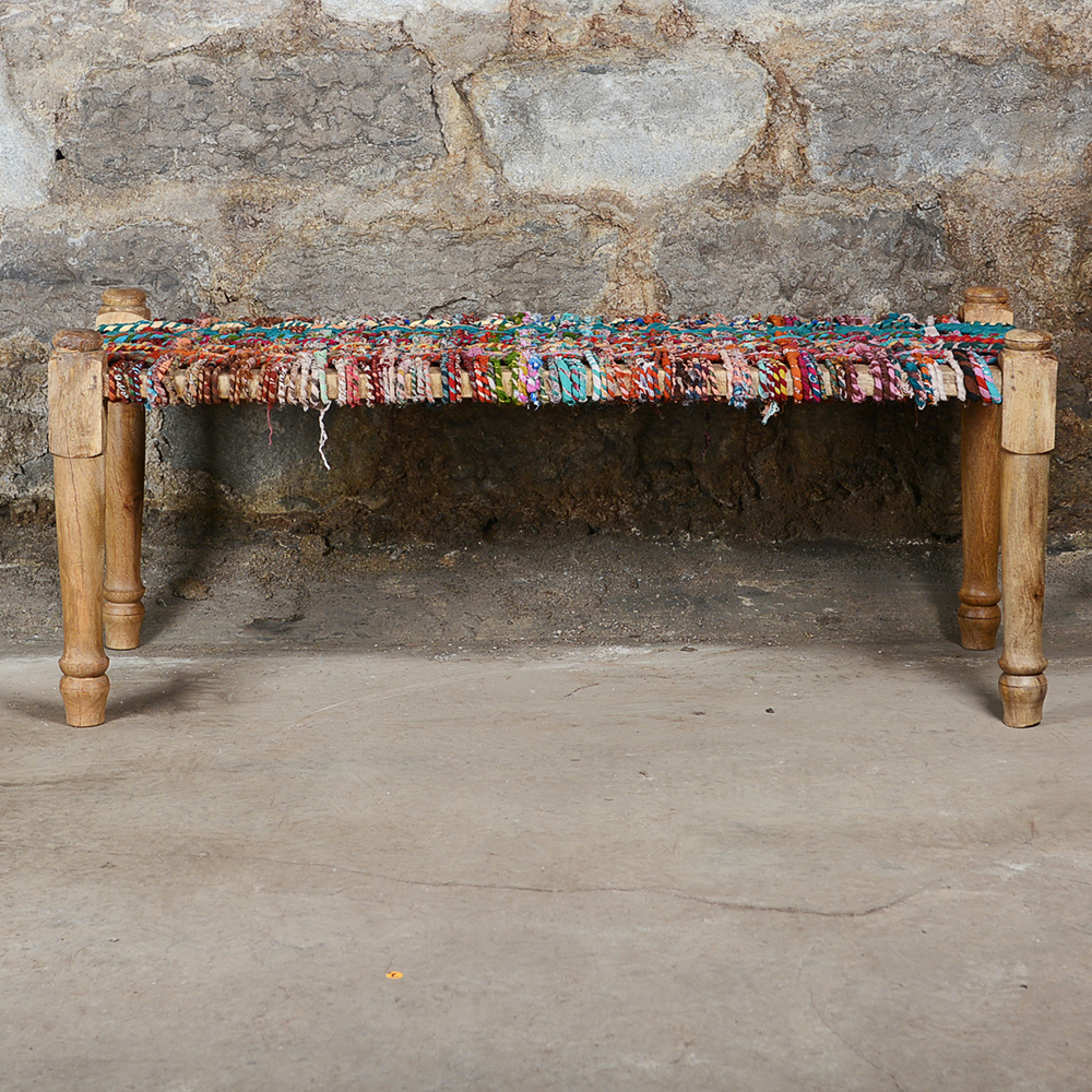 Multicolored Macrame Seat Bench | EBTH