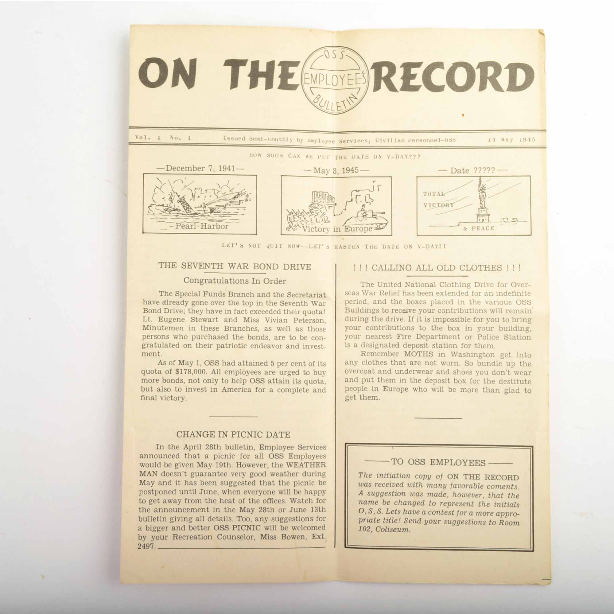 Office of Strategic Services (OSS), WWII Memorabilia and Historic ...