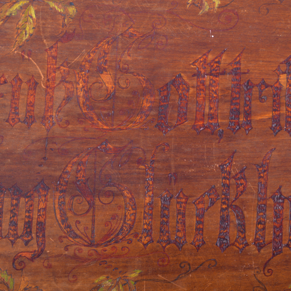 Vintage German Wooden Sign | EBTH