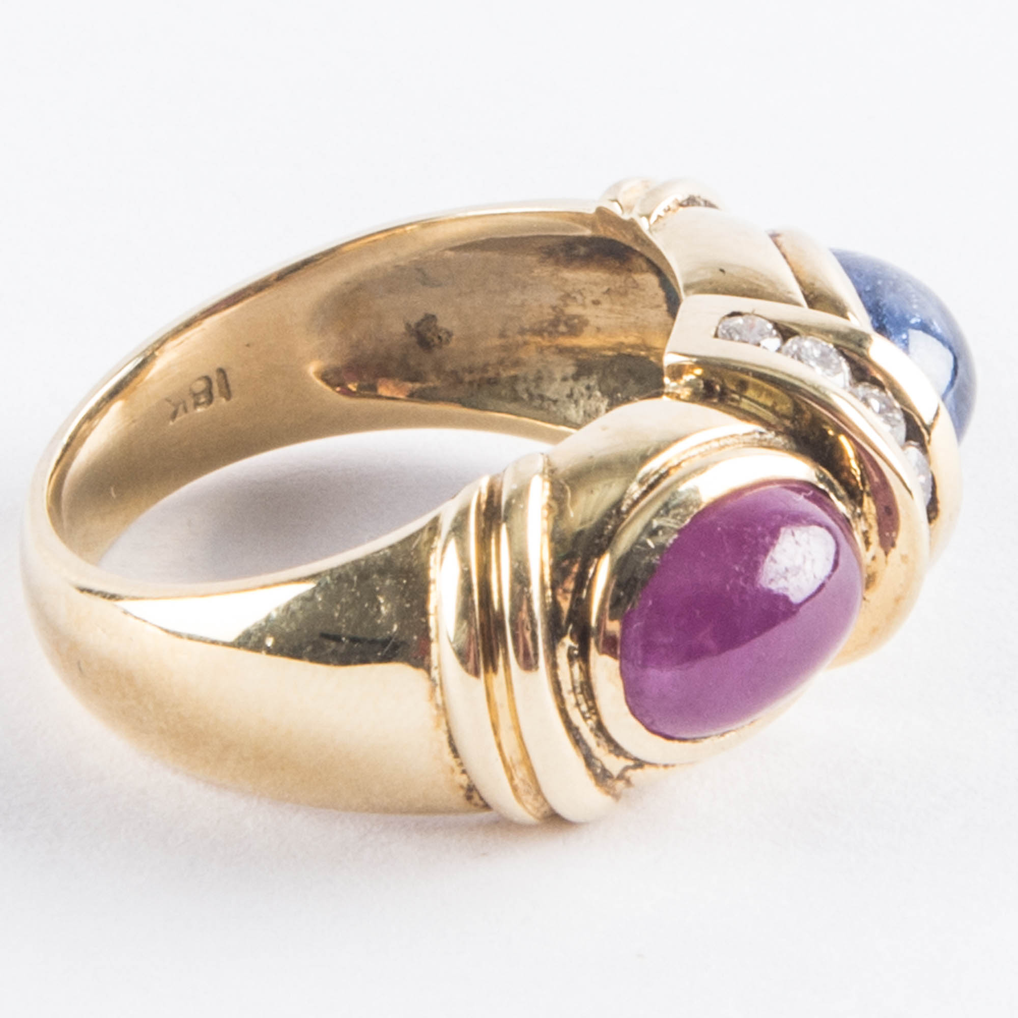 Ruby Sapphire and Diamond Ring | EBTH