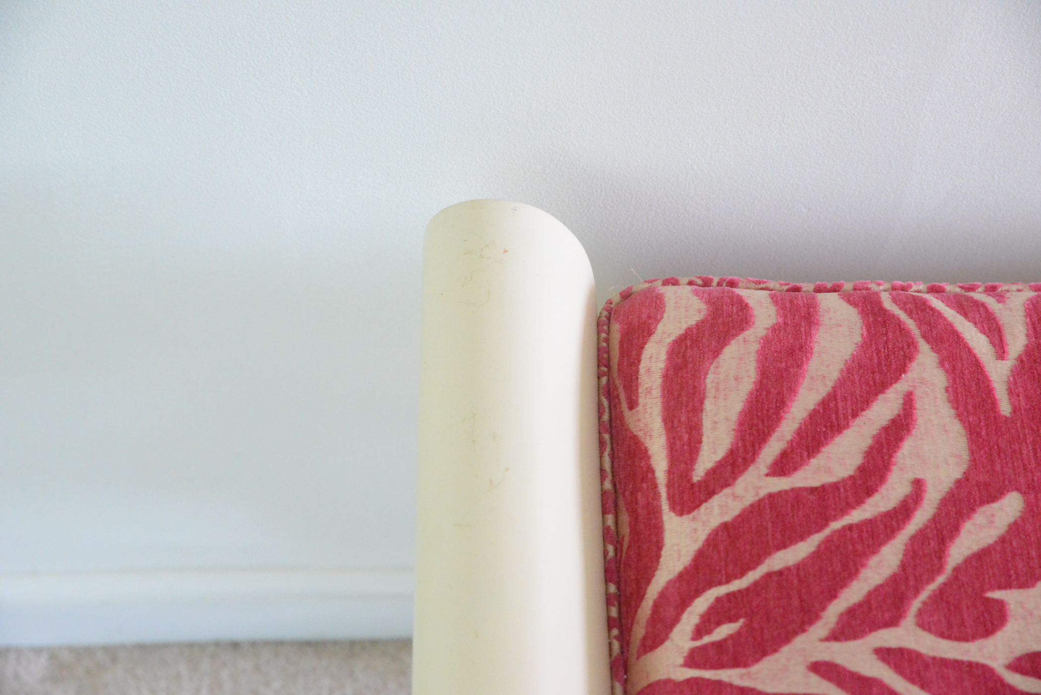 Pink Zebra Upholstered Bench | EBTH