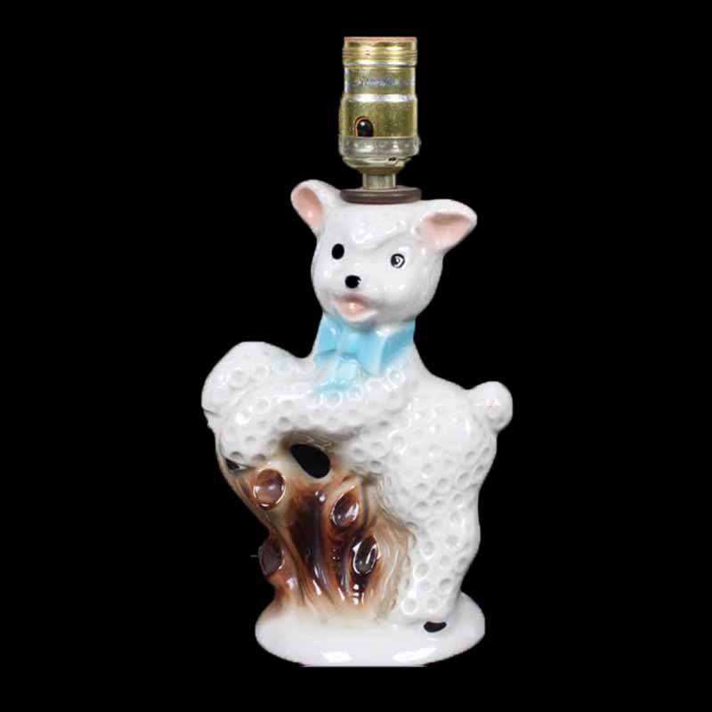 Vintage Ceramic Lamb Lamp | EBTH