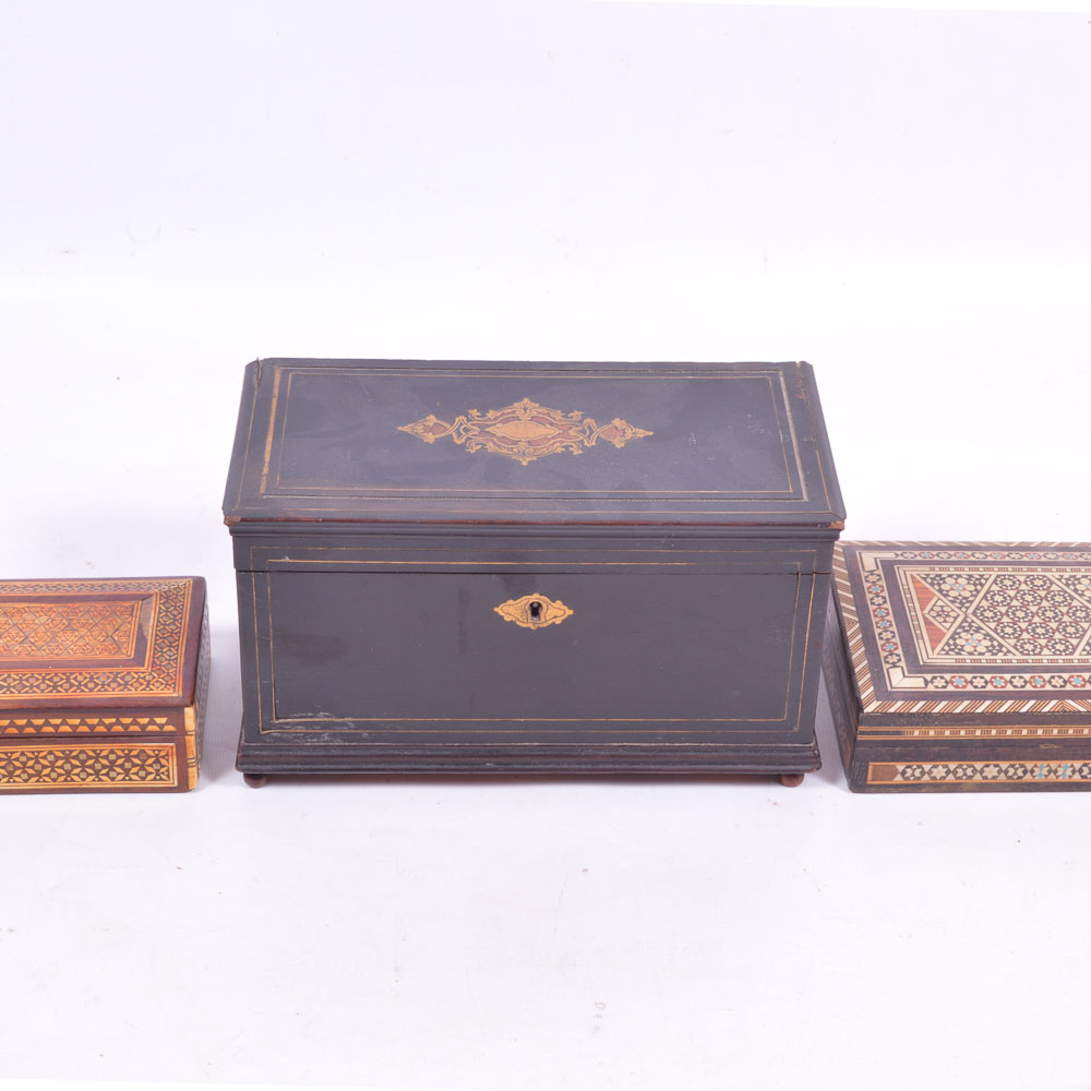 Vintage Decorative Wooden Boxes | EBTH