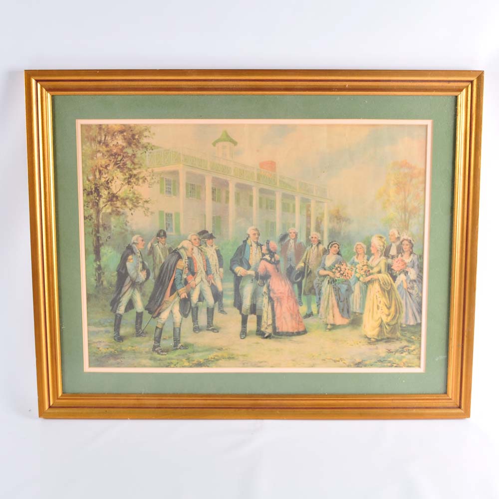 Percy Moran Print of George Washington at Mount Vernon | EBTH