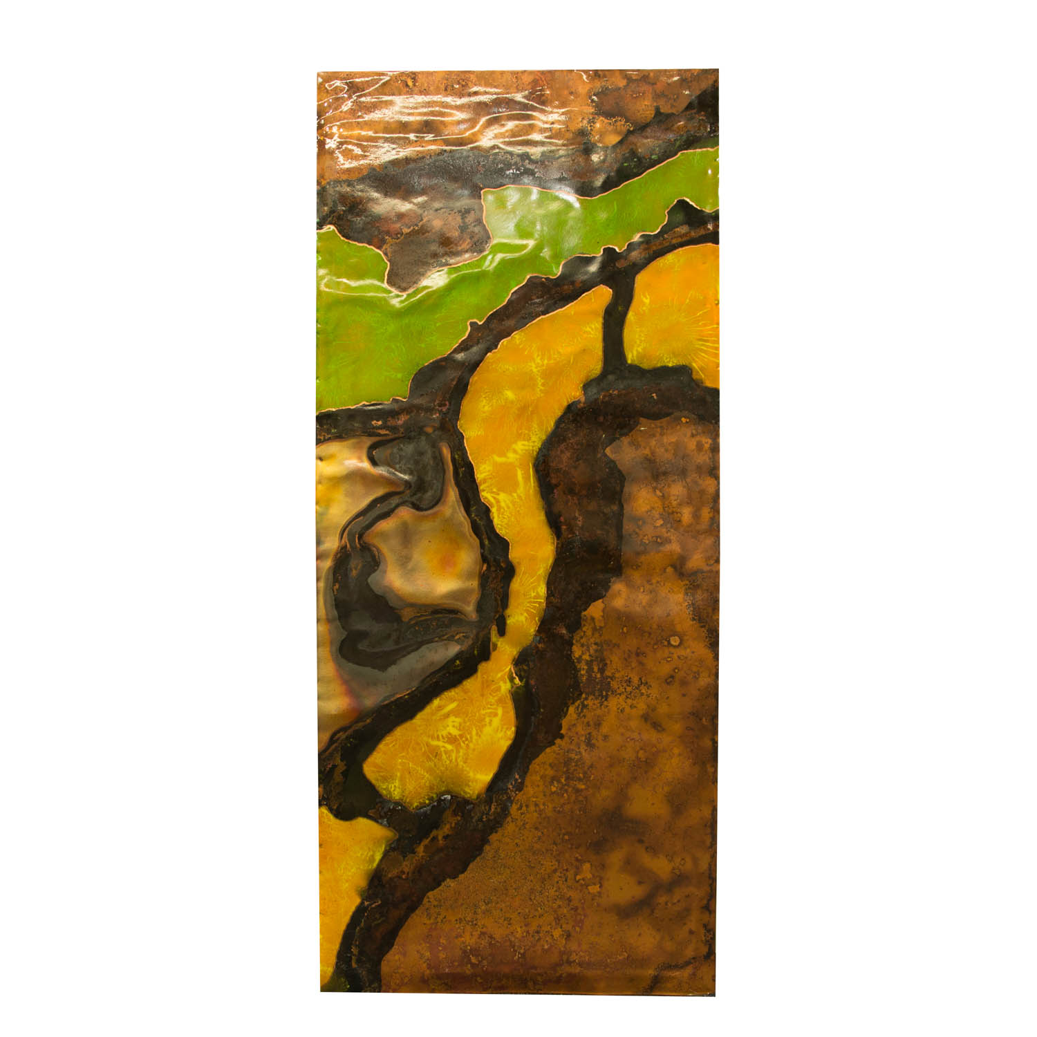 Ken Rausch "Green Gold Yellow" Painting on Copper | EBTH