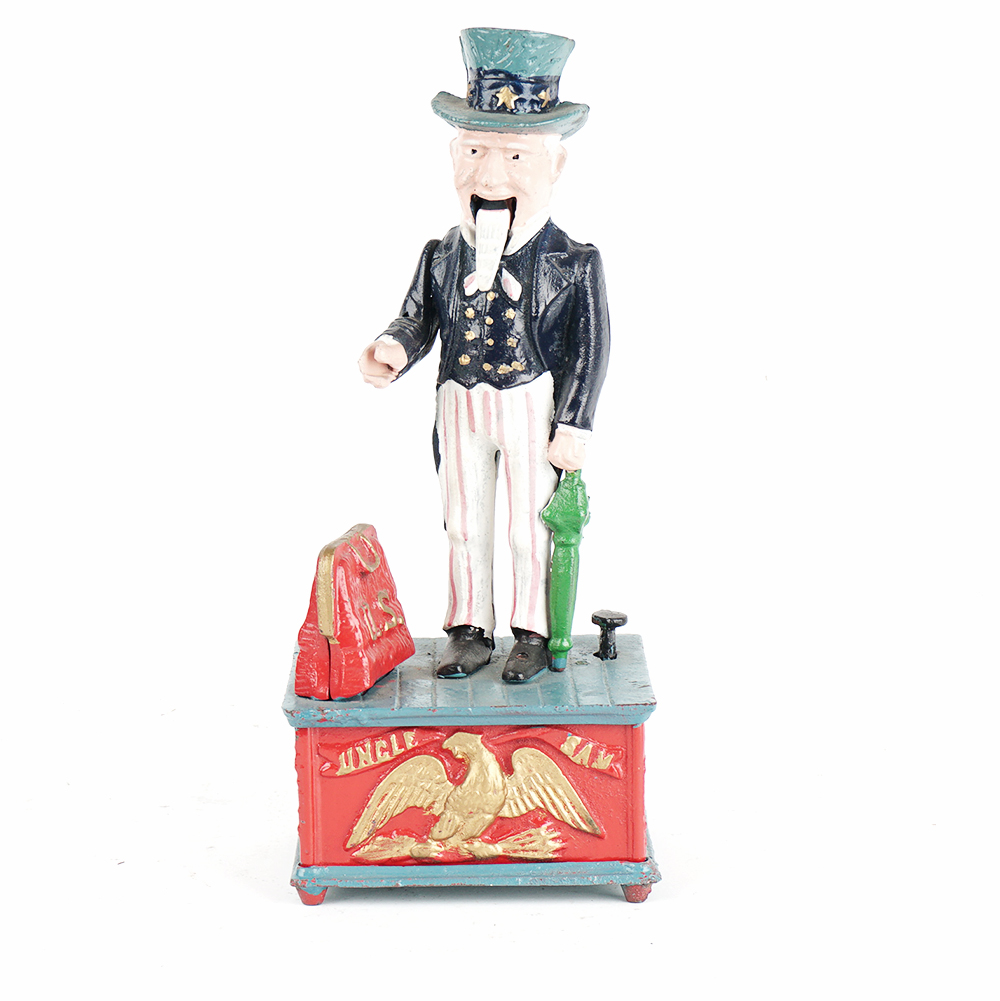 Uncle Sam Cast Metal Coin Bank | EBTH