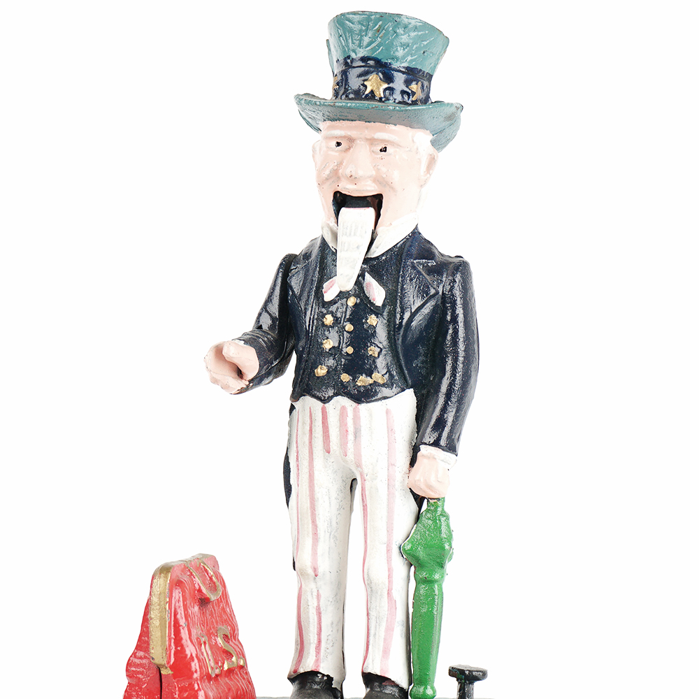 Uncle Sam Cast Metal Coin Bank | EBTH