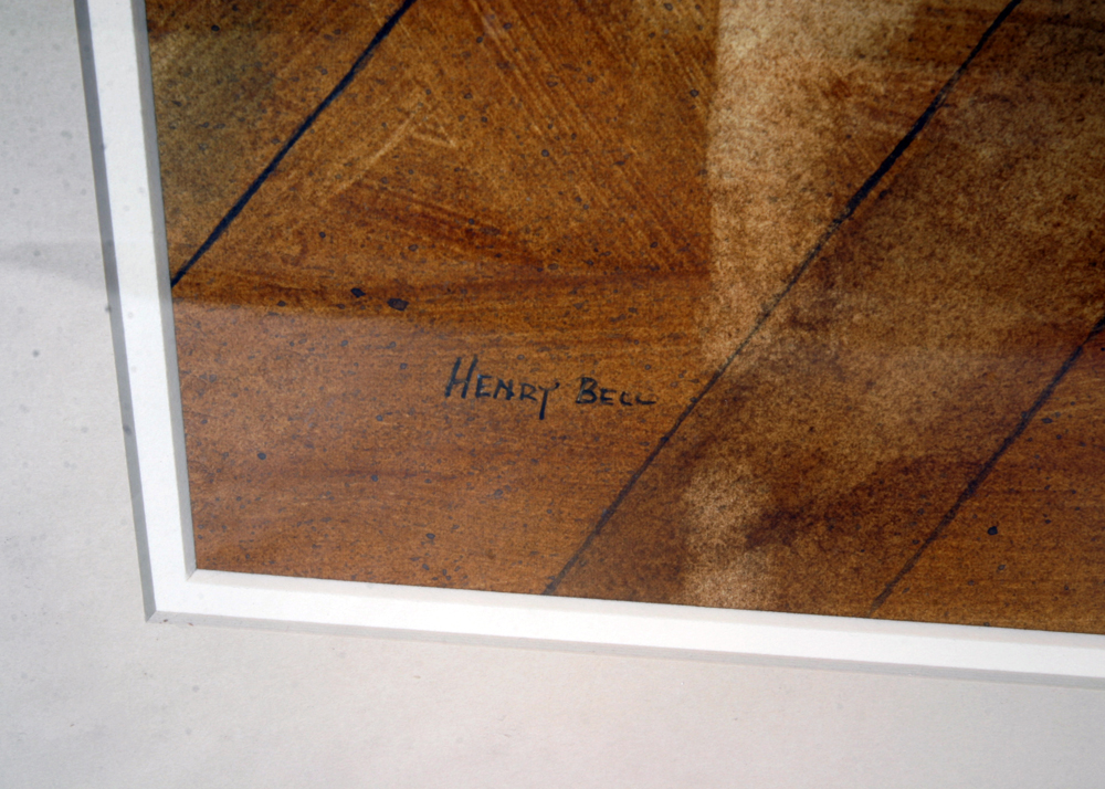 Signed, Original Watercolor by Listed Indiana Artist Henry Bell | EBTH