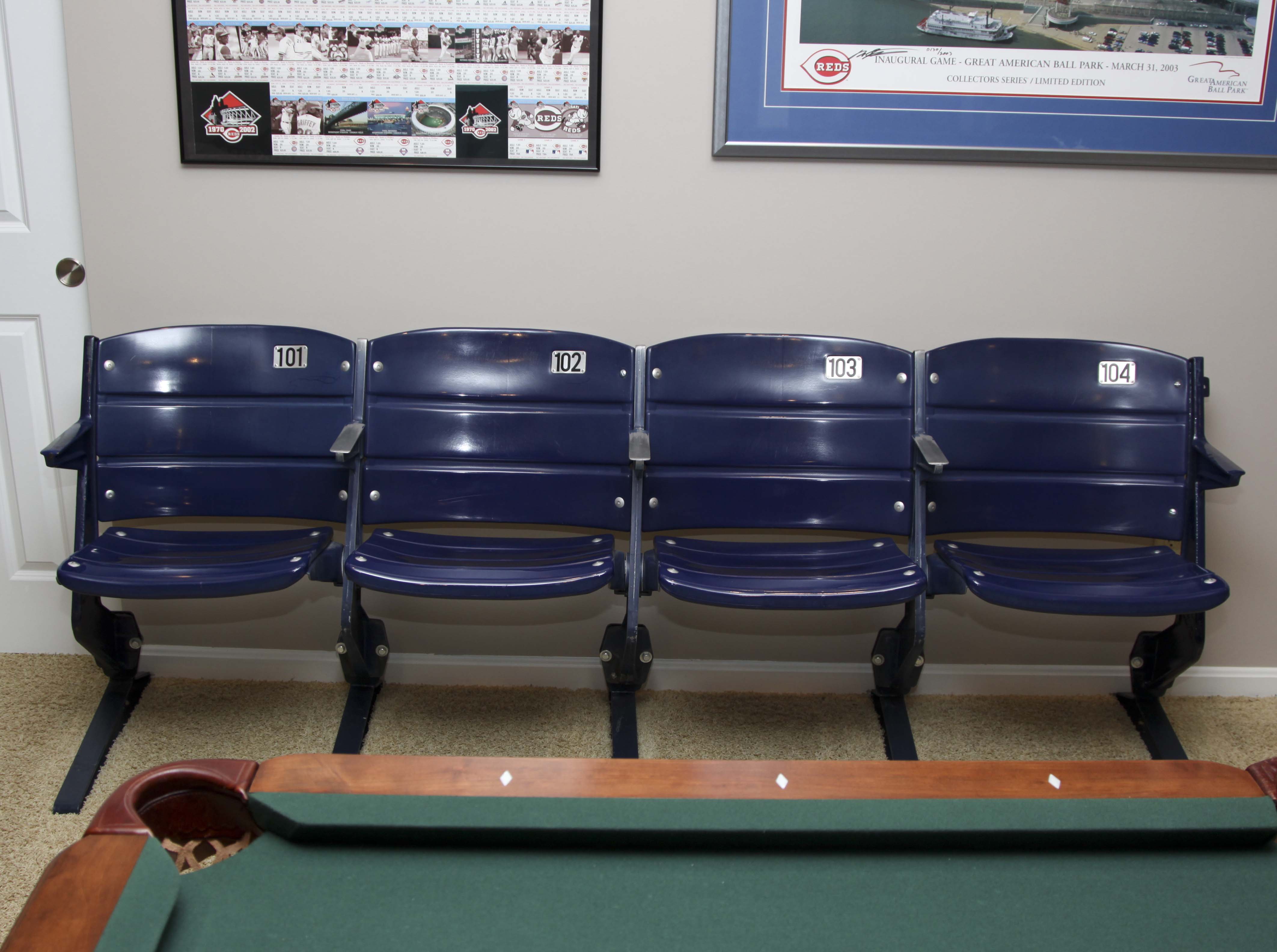 Four Riverfront Stadium/Cinergy Field Attached Blue Seats | EBTH