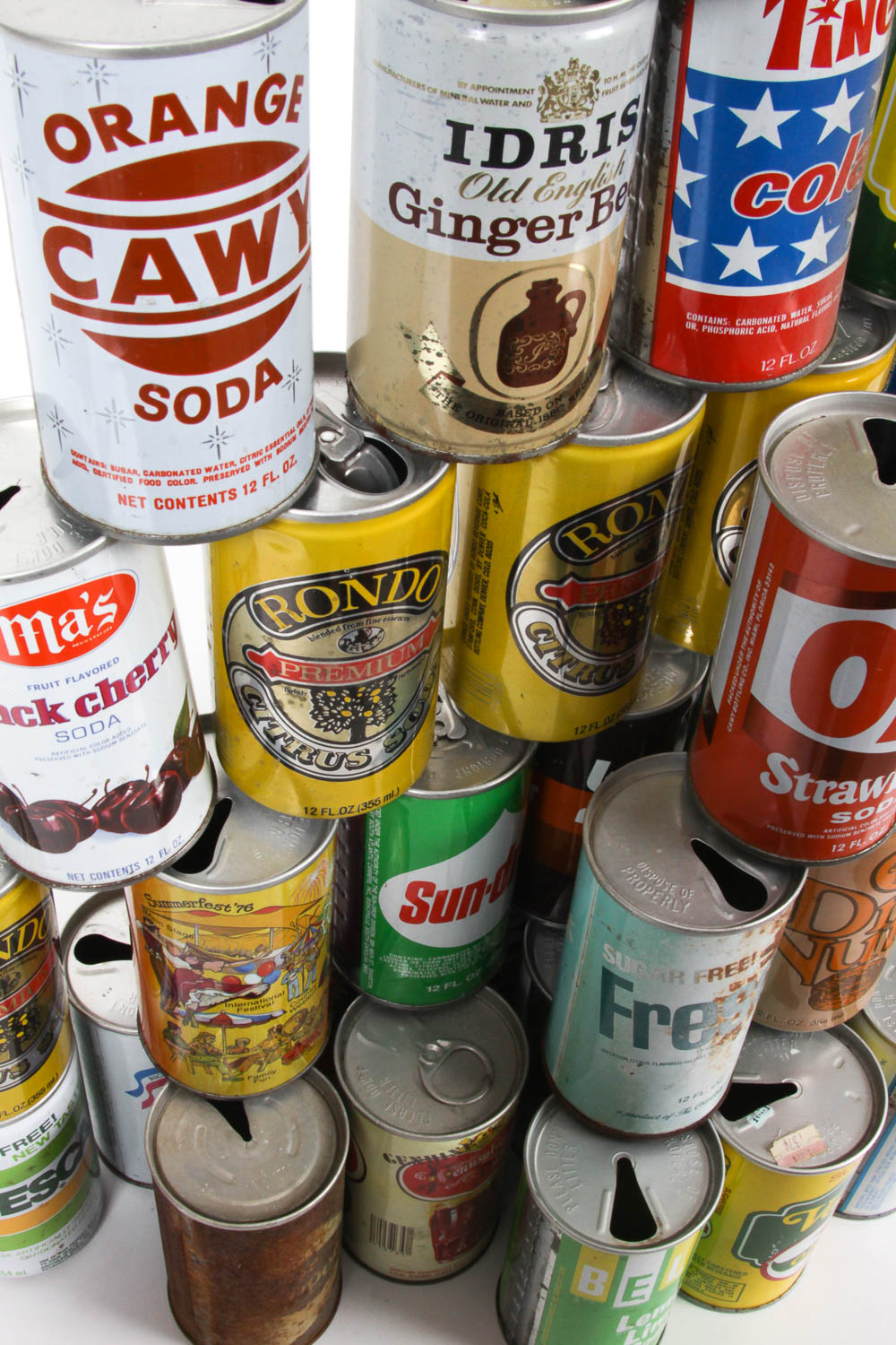 Assortment Of Vintage Soda Cans Ebth