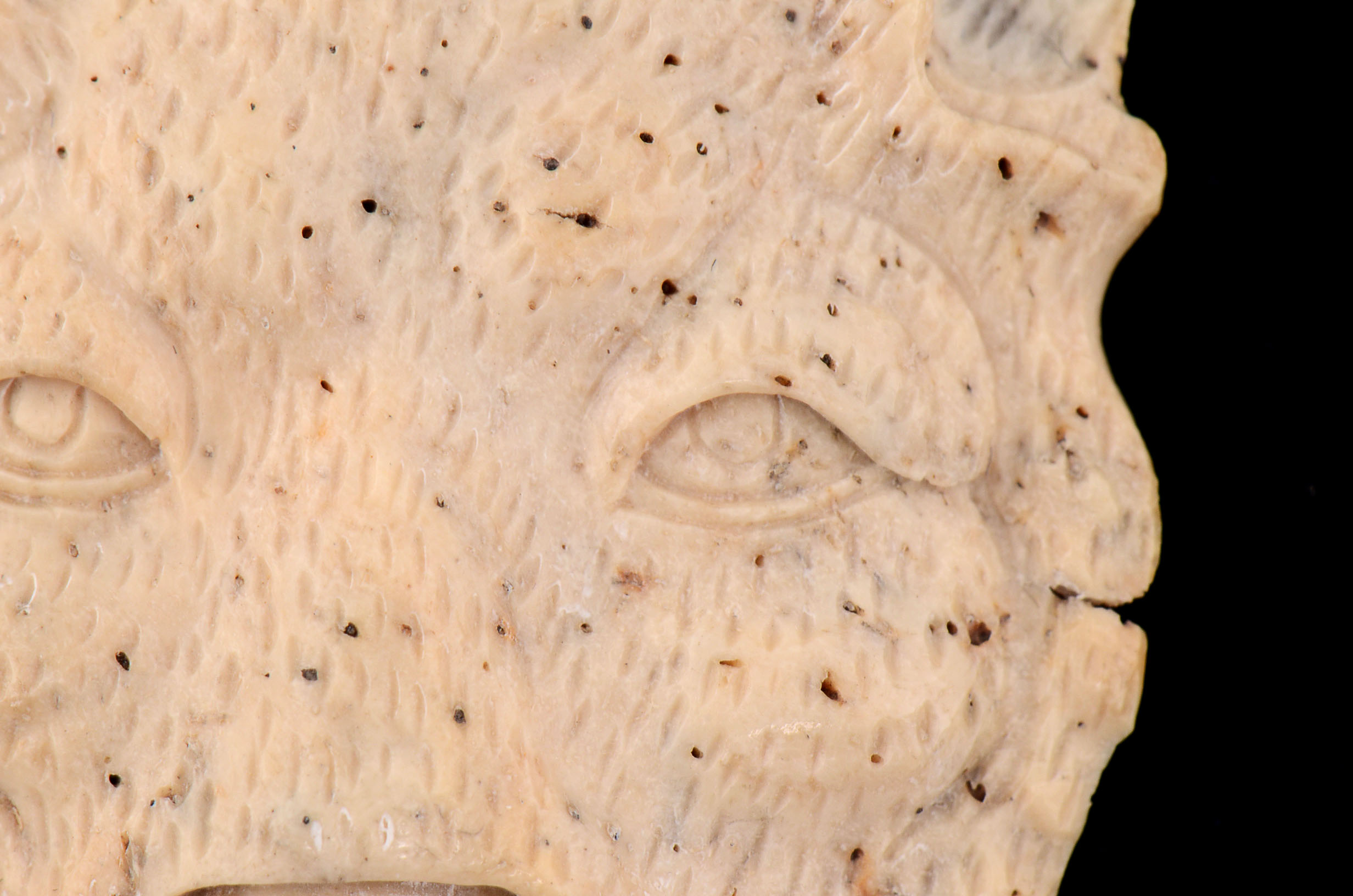 Carved Bone Wolf Mask Pendant | EBTH