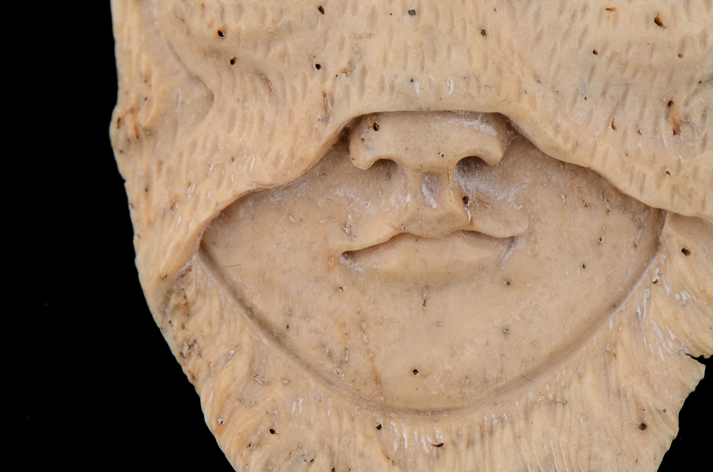 Carved Bone Wolf Mask Pendant | EBTH